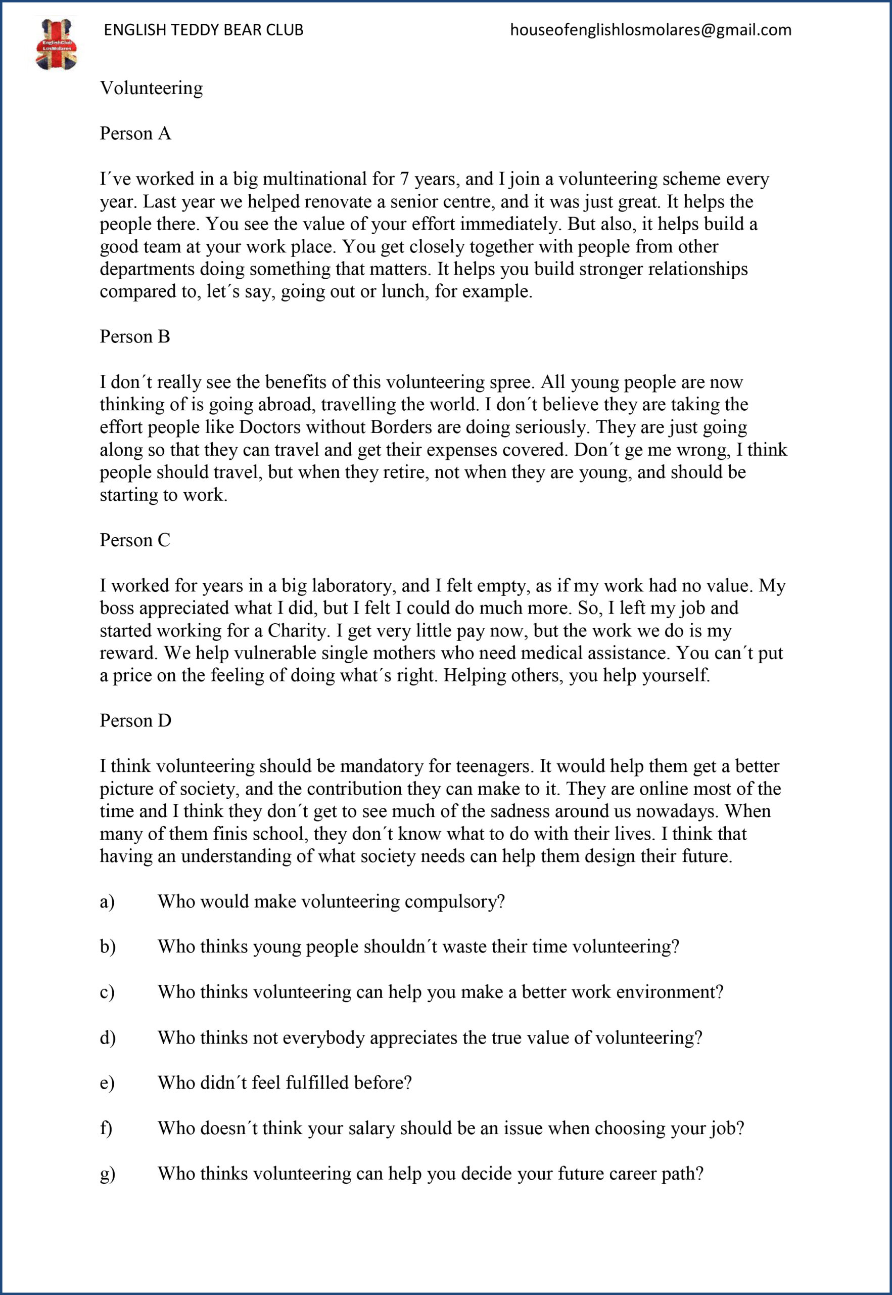 Ejercicios de reading para el Aptis General ⊛ 100% Efectivos